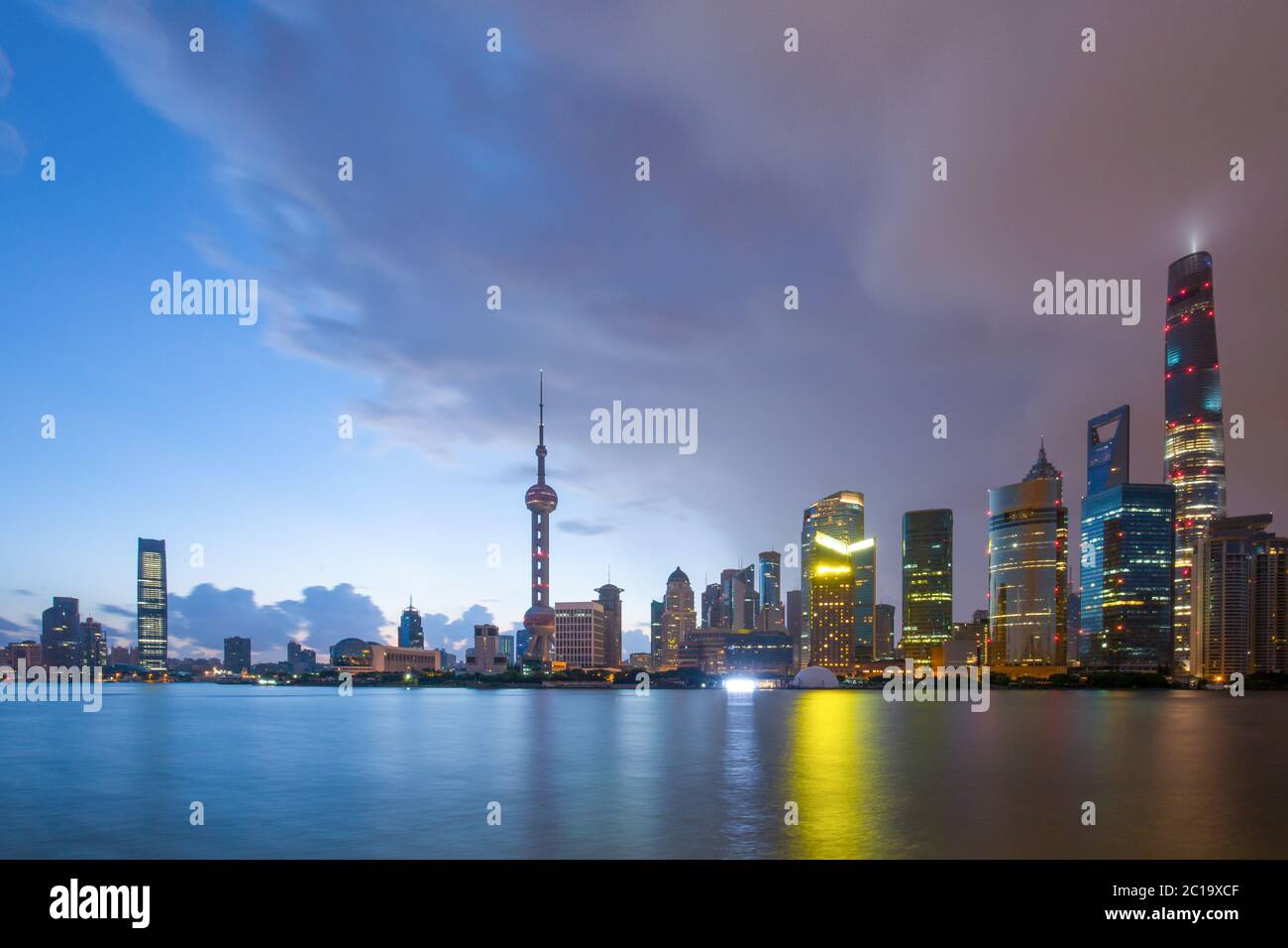 modern buildings near water in modern city Stock Photo - Alamy