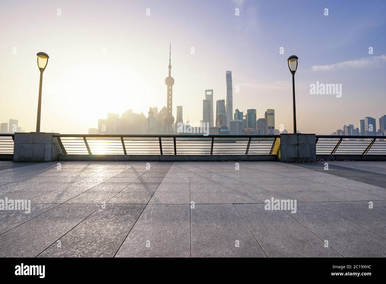 modern buildings near water in modern city Stock Photo - Alamy