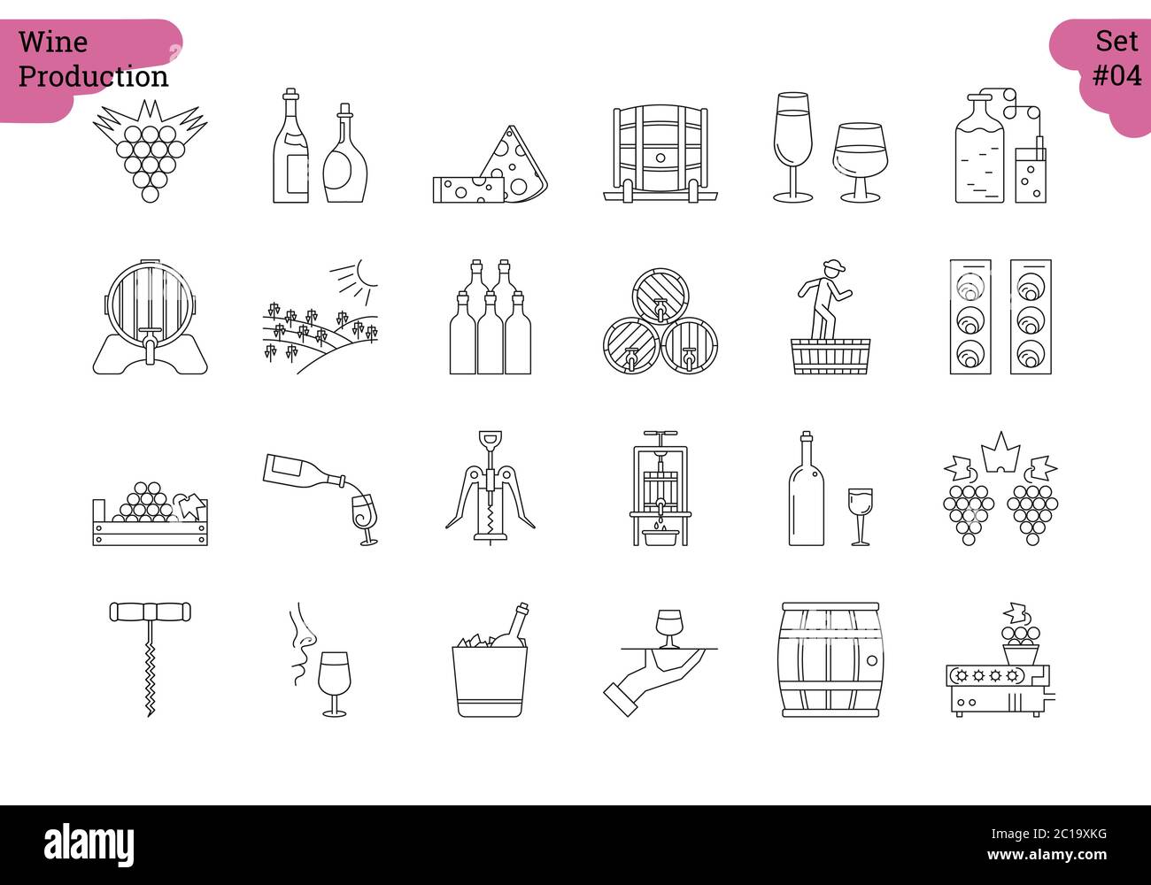 Flat wine Stock Vector Images - Alamy