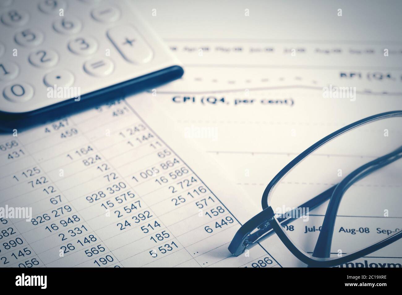 Financial accounting stock market graphs analysis Stock Photo - Alamy