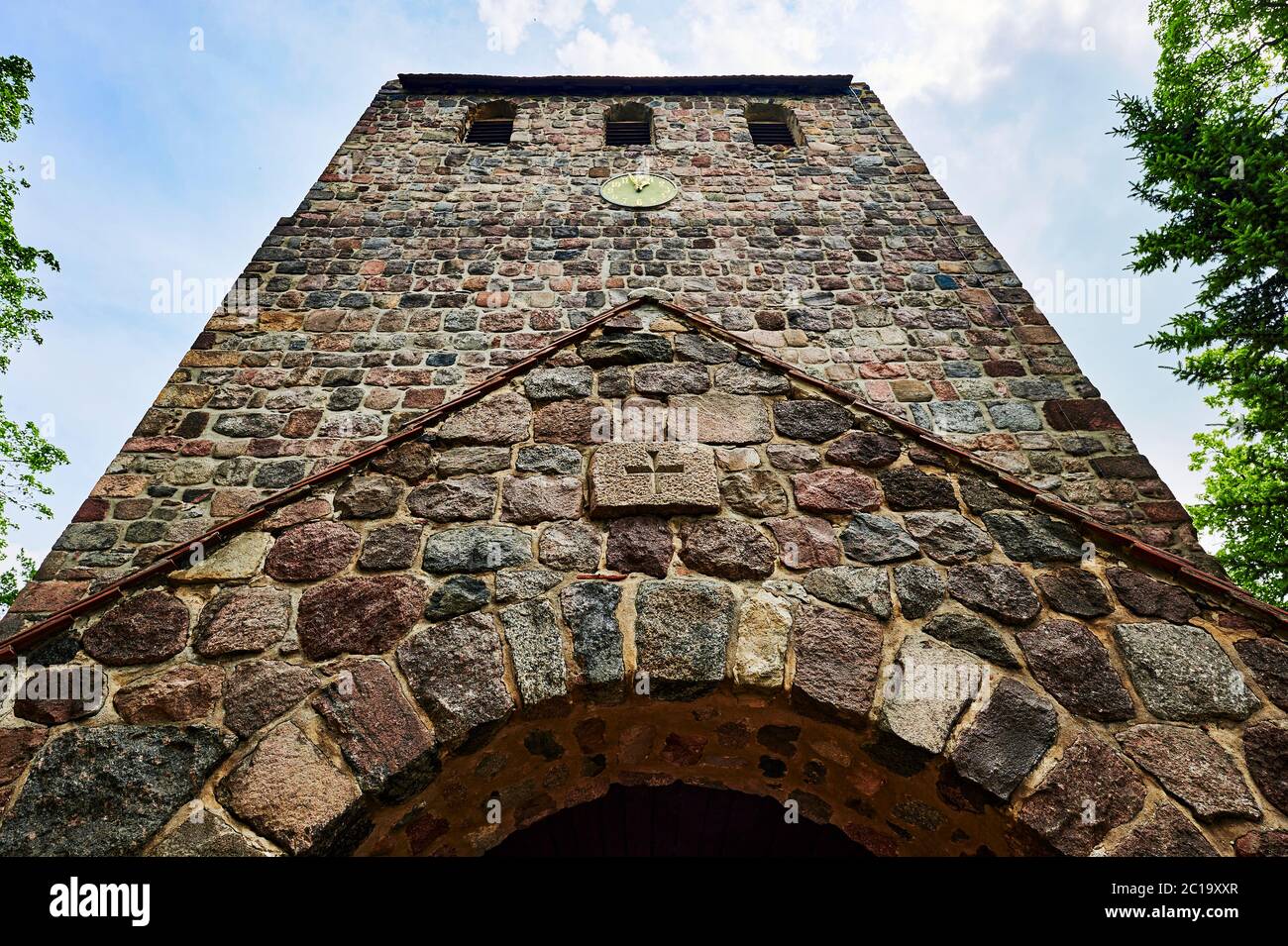 Details of a historic medieval church in Berlin, Germany. You can see ...