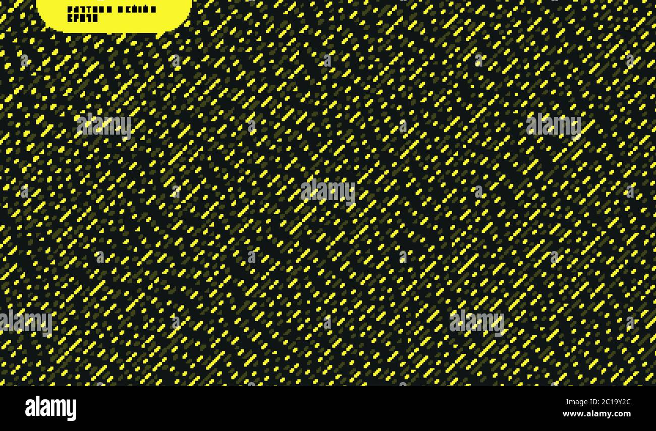 Abstract yellow rounded shape diagonal pattern on black background. Vector illustration Stock ...