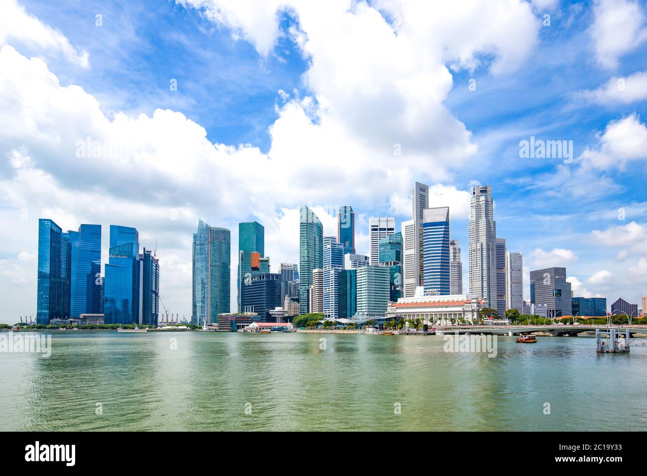 modern buildings near water in modern city Stock Photo - Alamy