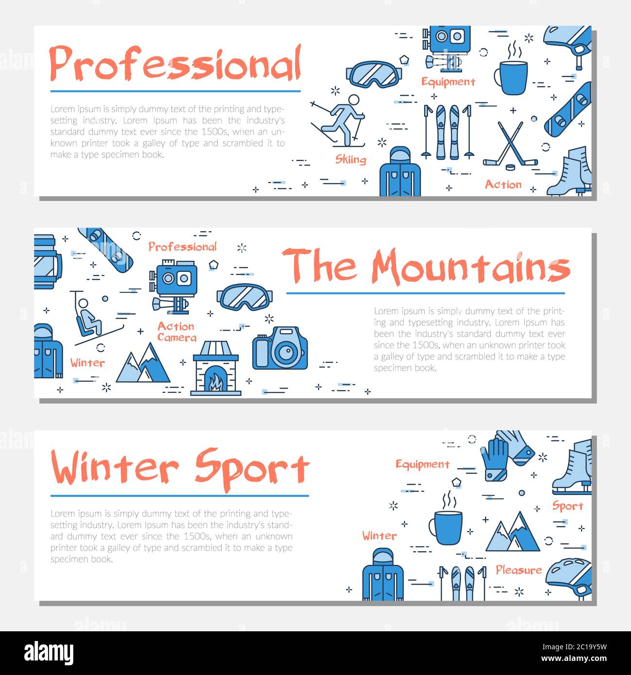 Winter ski resort mobile Stock Vector Images - Alamy