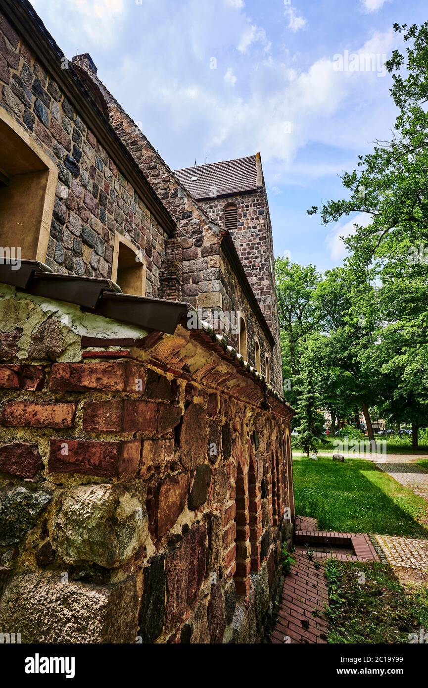 Details of a historic medieval church in Berlin, Germany. You can see ...