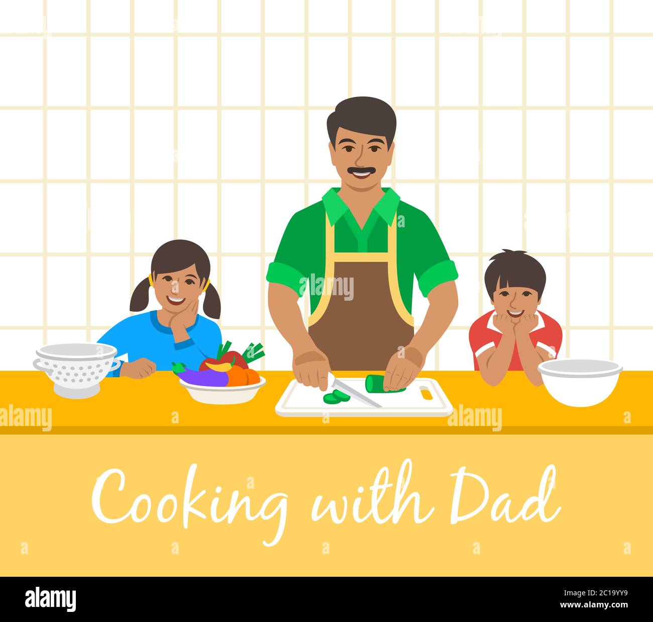 Dad Cooking Clipart