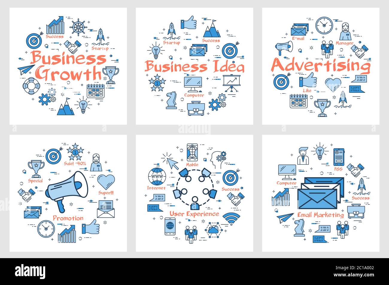 Marketing business icons Stock Vector Images - Alamy