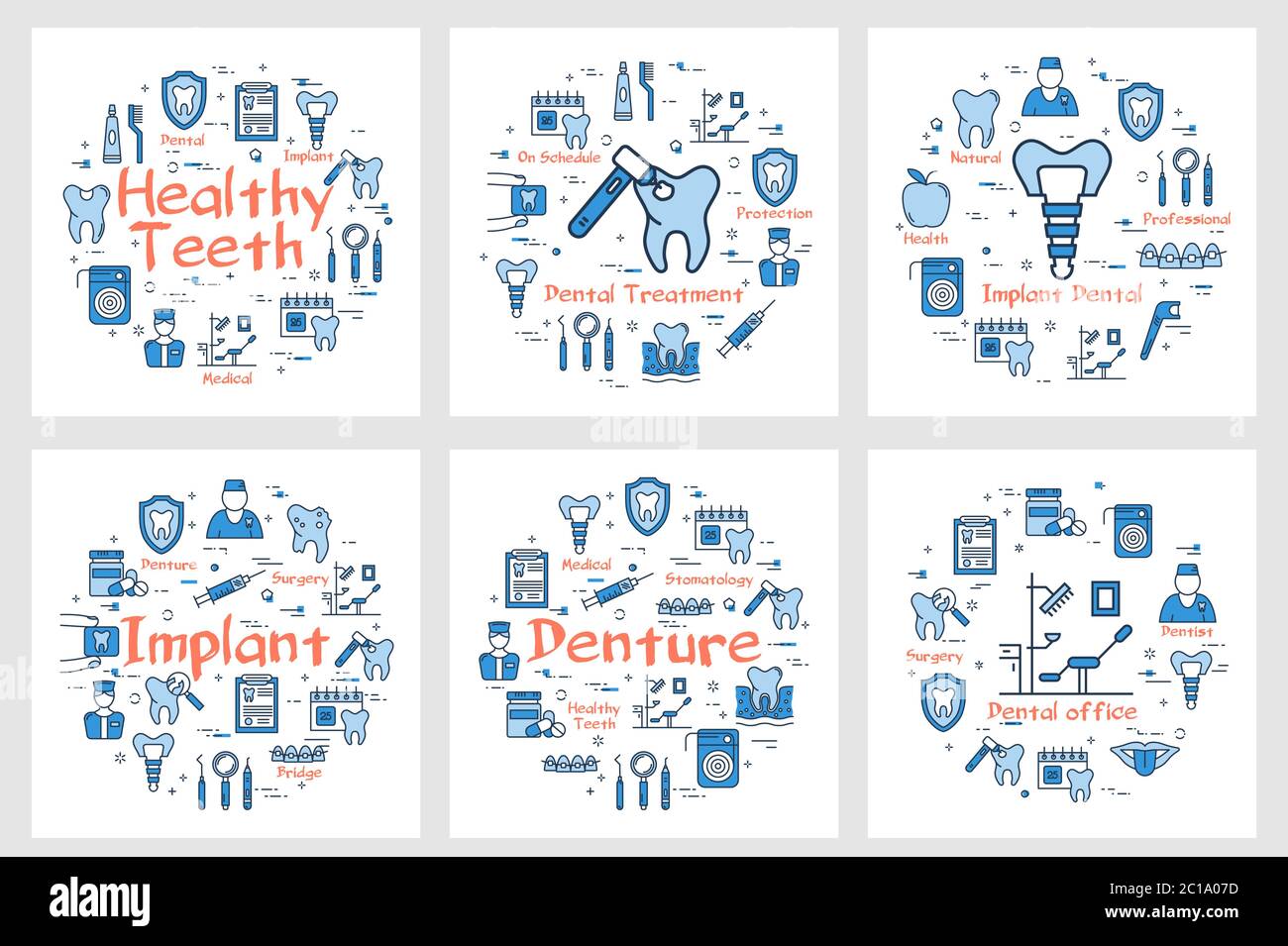 Dentistry stomatology poster blue hi-res stock photography and images ...