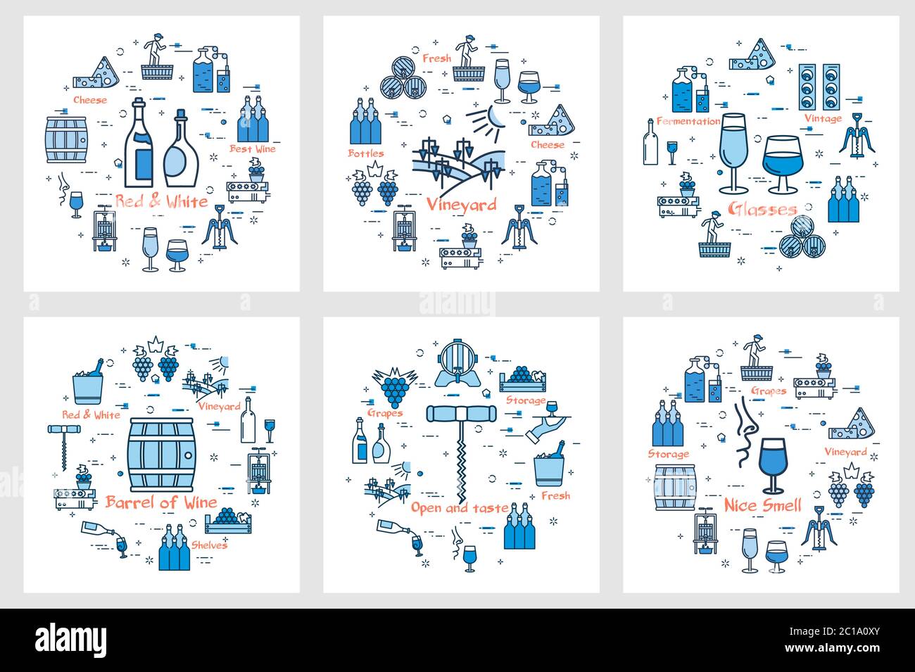 White red wine cheese Stock Vector Images - Alamy