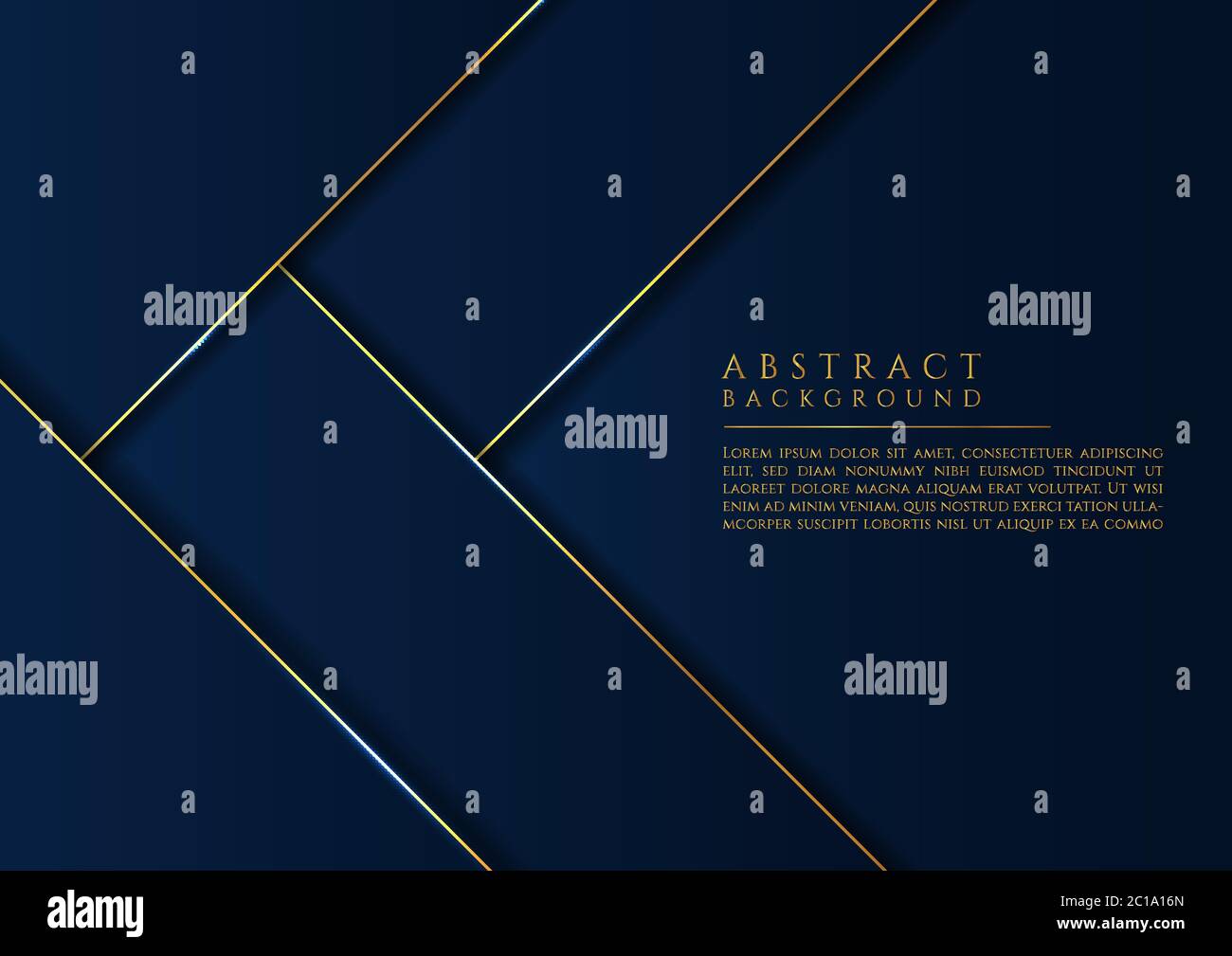 Abstract background luxury gold line metallic overlap layer design with ...