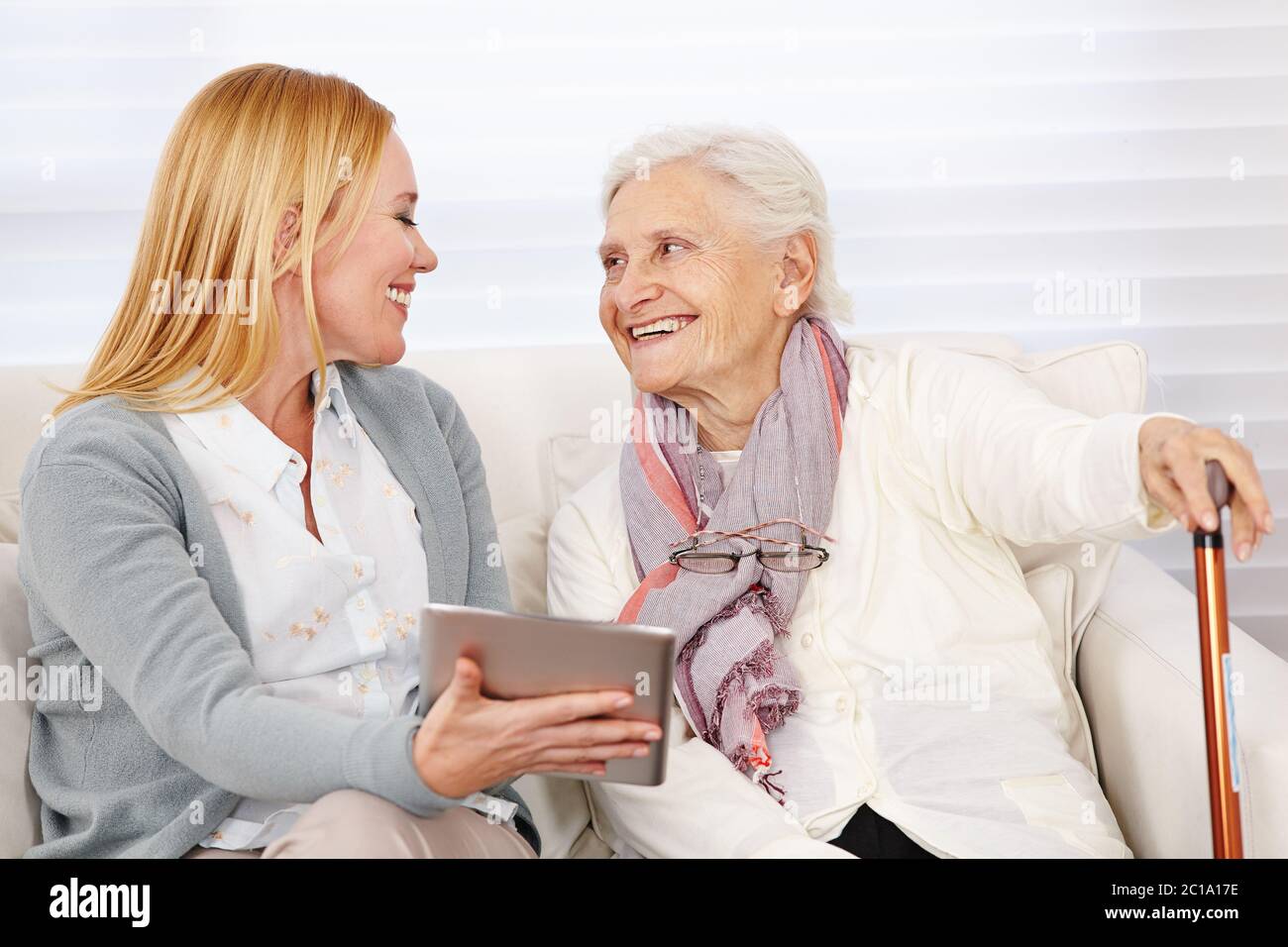 Smiling disabled woman showing hi-res stock photography and images - Alamy