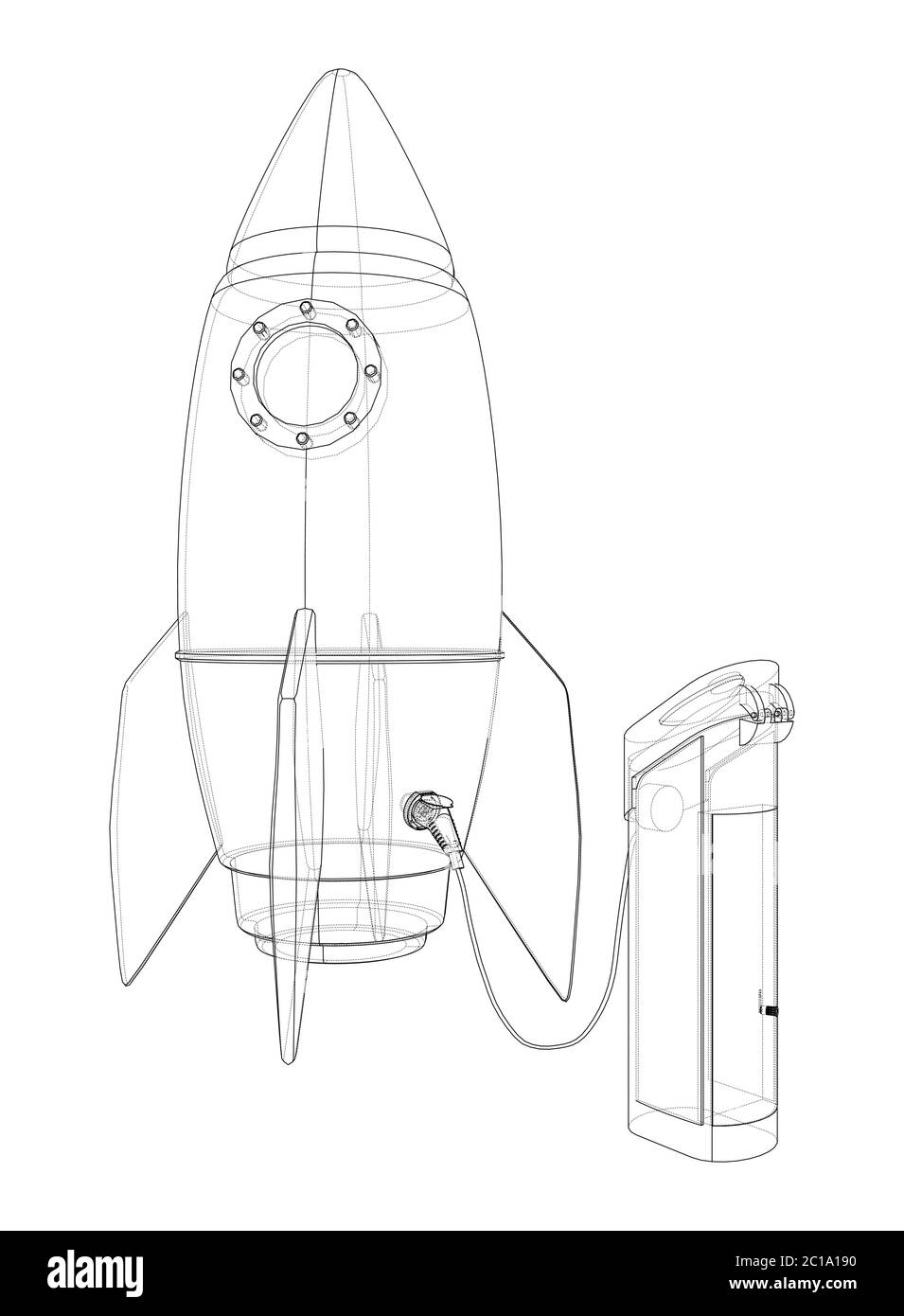 Rocket motor drawing Stock Vector Images - Alamy