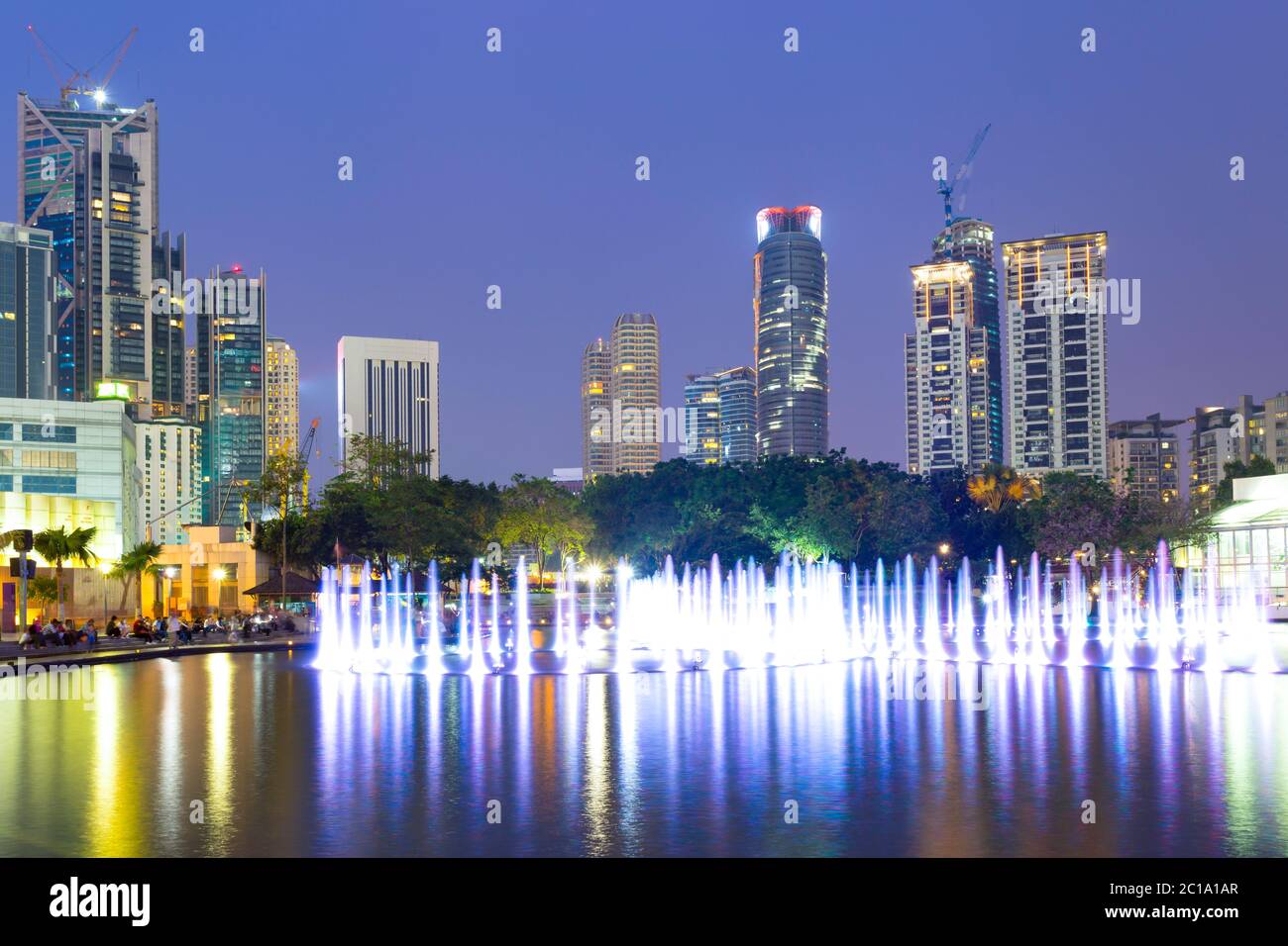 modern buildings in modern city at night Stock Photo - Alamy