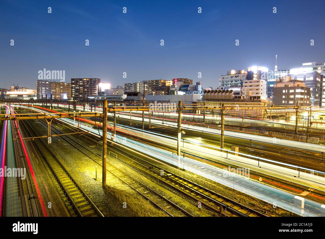 aerial view of railway station Stock Photo - Alamy