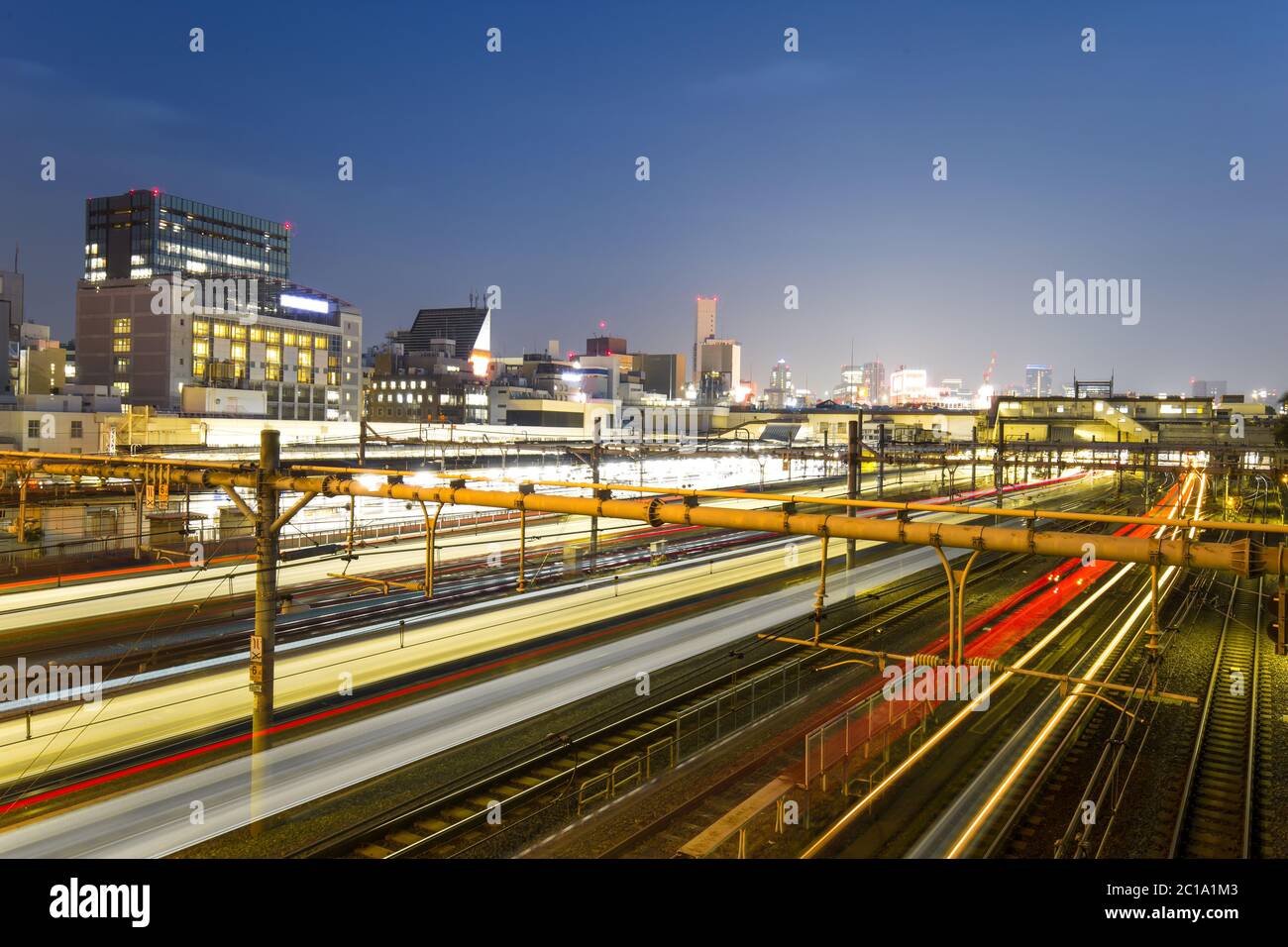 aerial view of railway station Stock Photo - Alamy