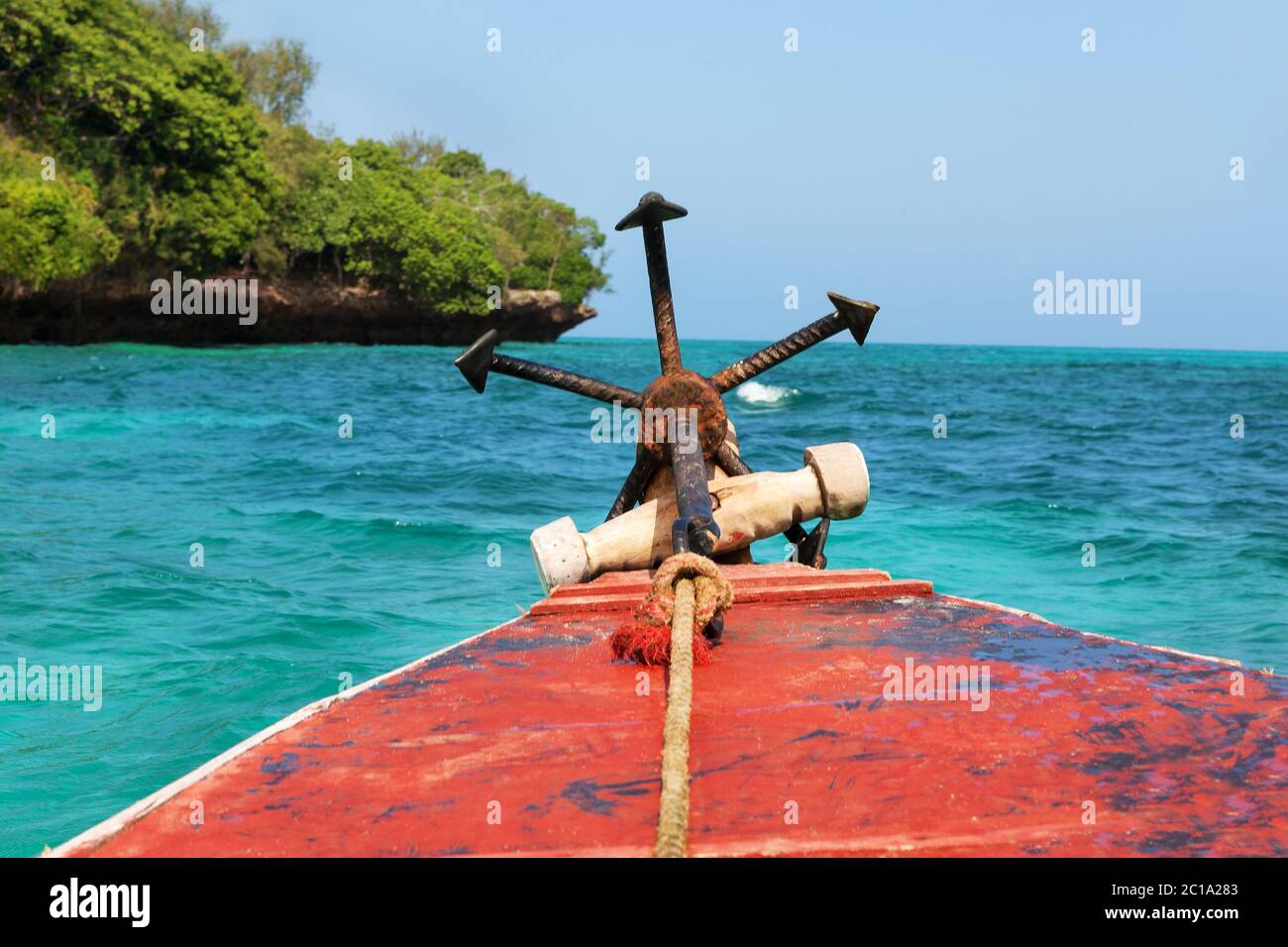 Traveling by boat around tropical islands Stock Photo - Alamy