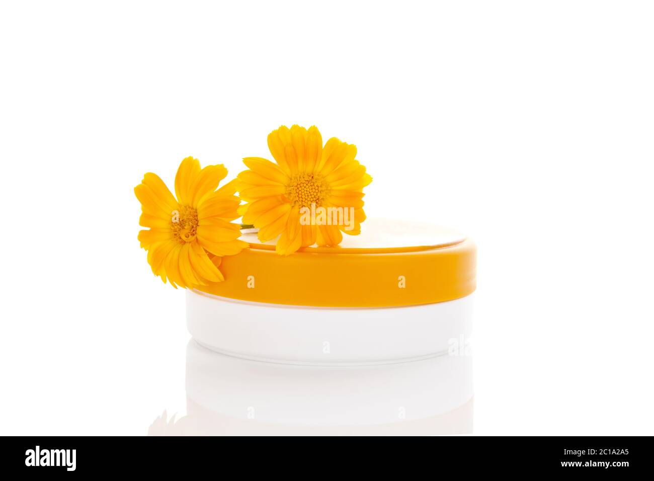 Healthy calendula creme Stock Photo - Alamy