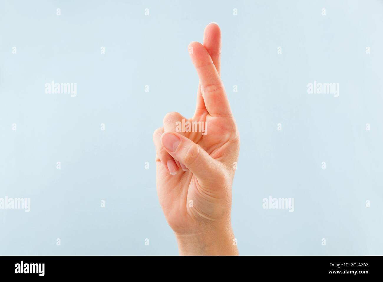 American sign language R Stock Photo - Alamy