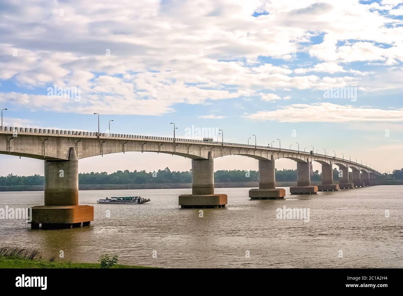 Bridge over the Mekong river in Cambodia Stock Photo - Alamy