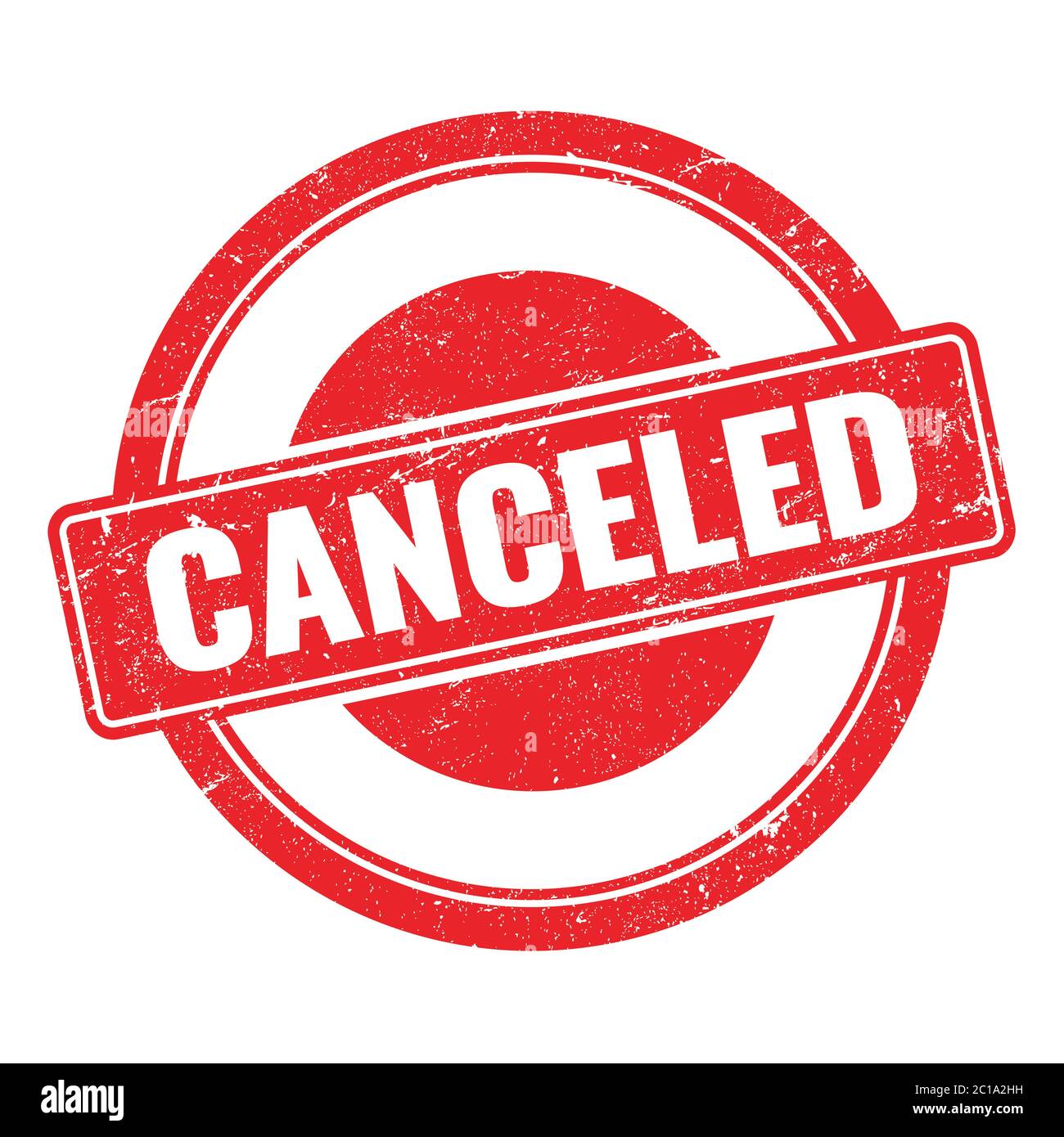 CANCELED red round stamp Stock Photo - Alamy