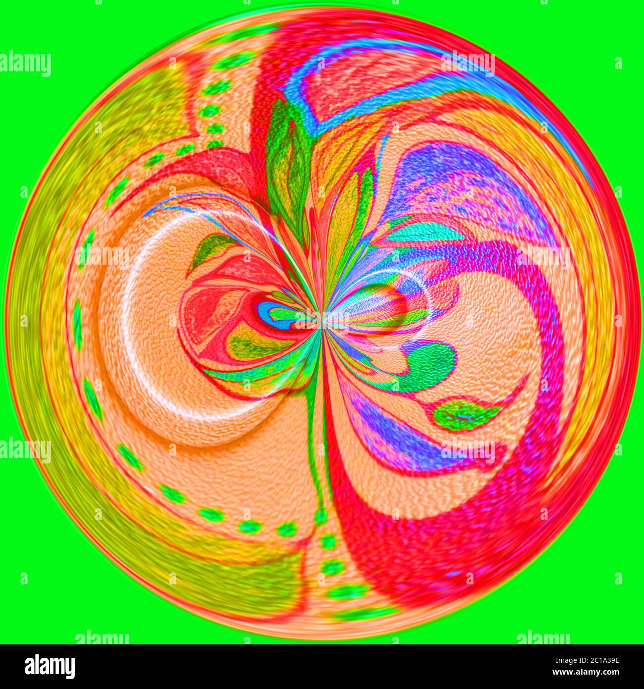 Muti-coloured orb on colour background Stock Photo - Alamy