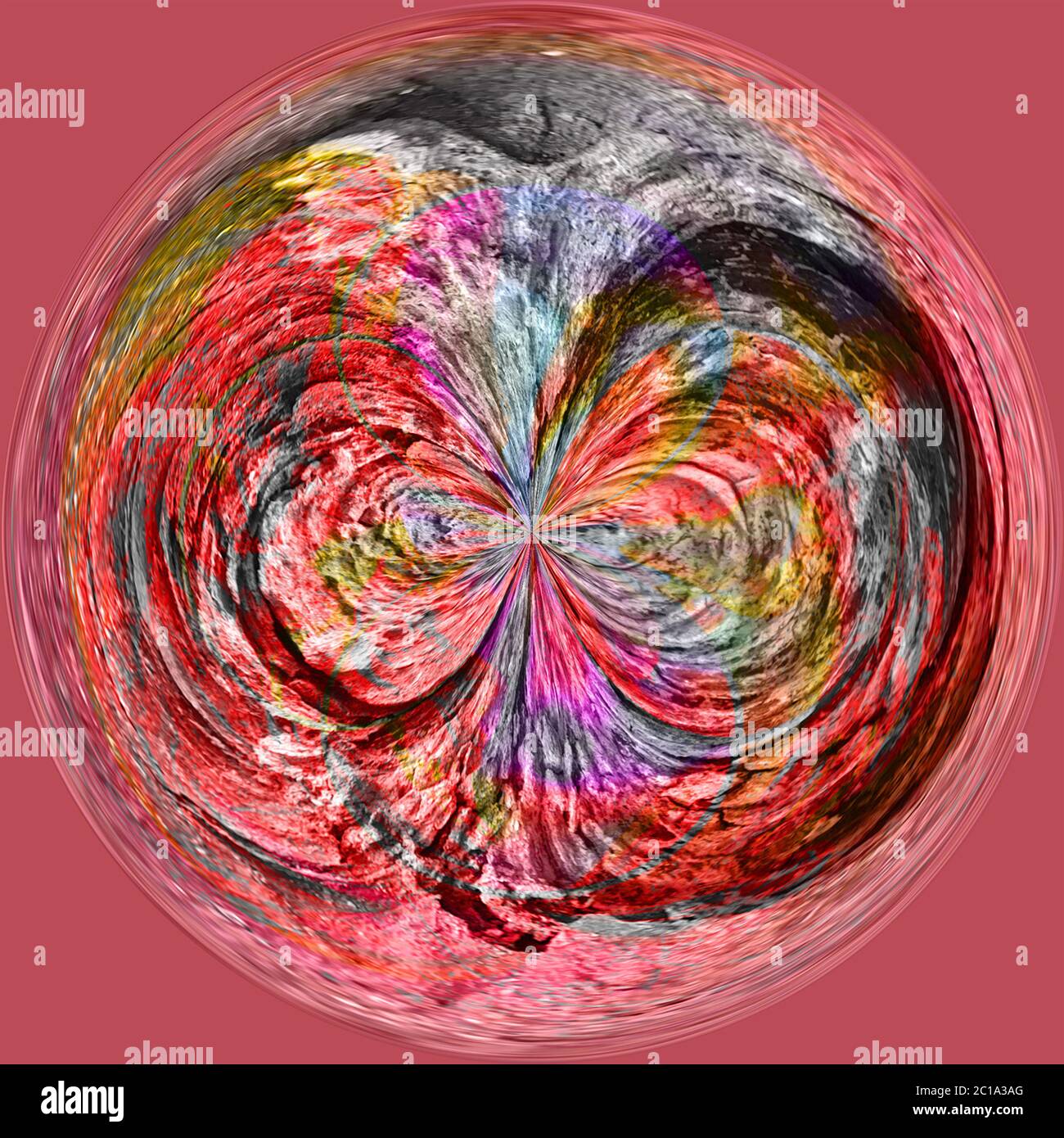 Muti-coloured orb on colour background Stock Photo - Alamy