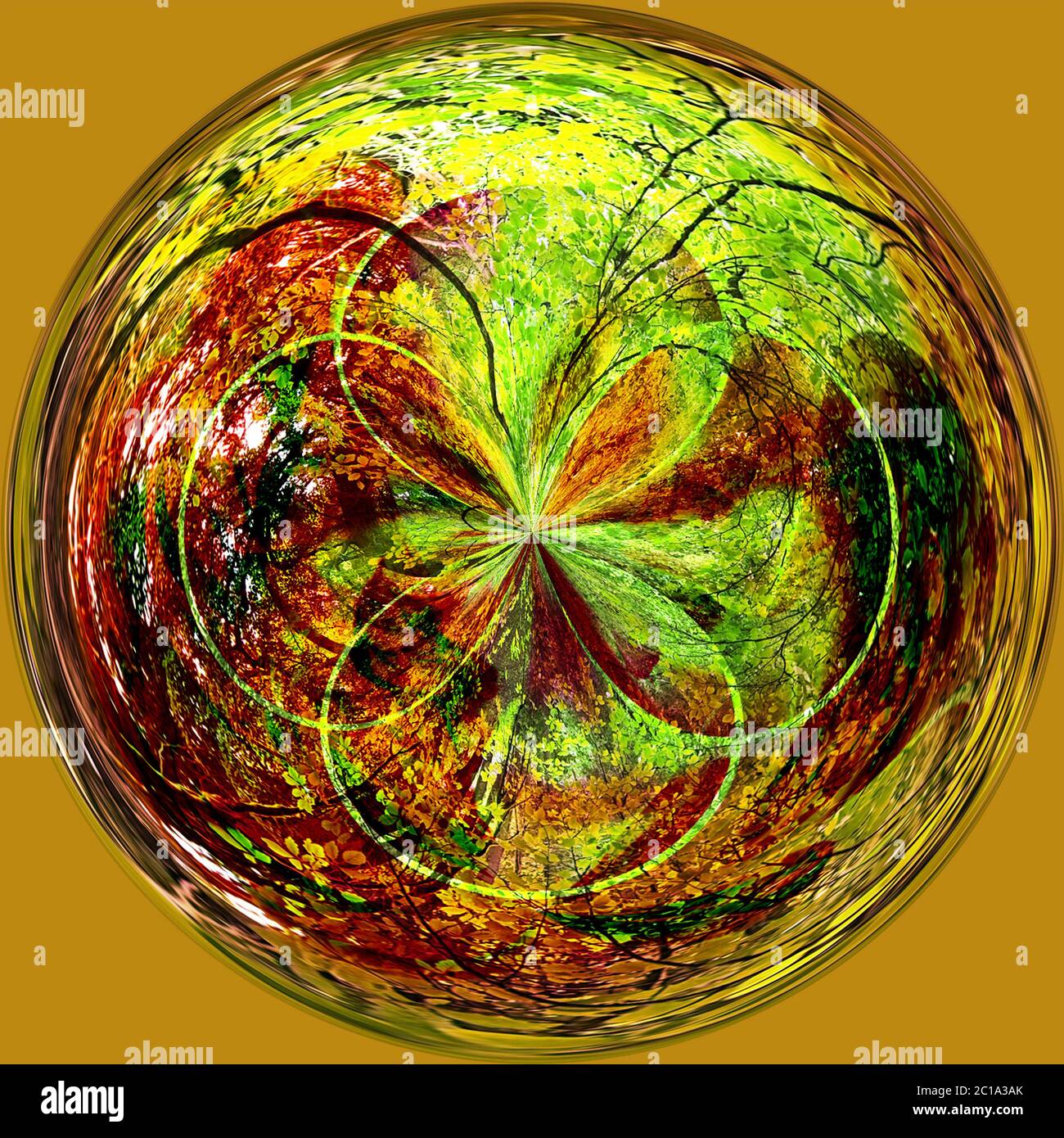 Muti-coloured orb on colour background Stock Photo - Alamy