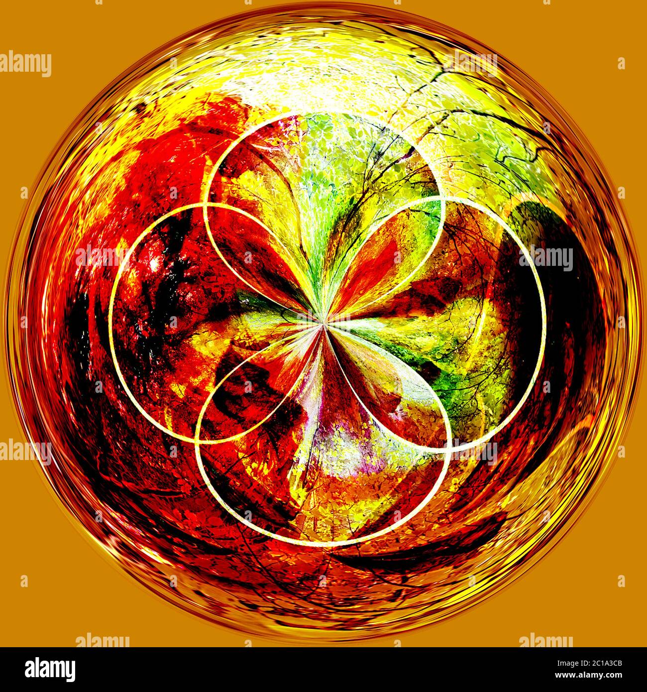 Muti-coloured orb on colour background Stock Photo - Alamy