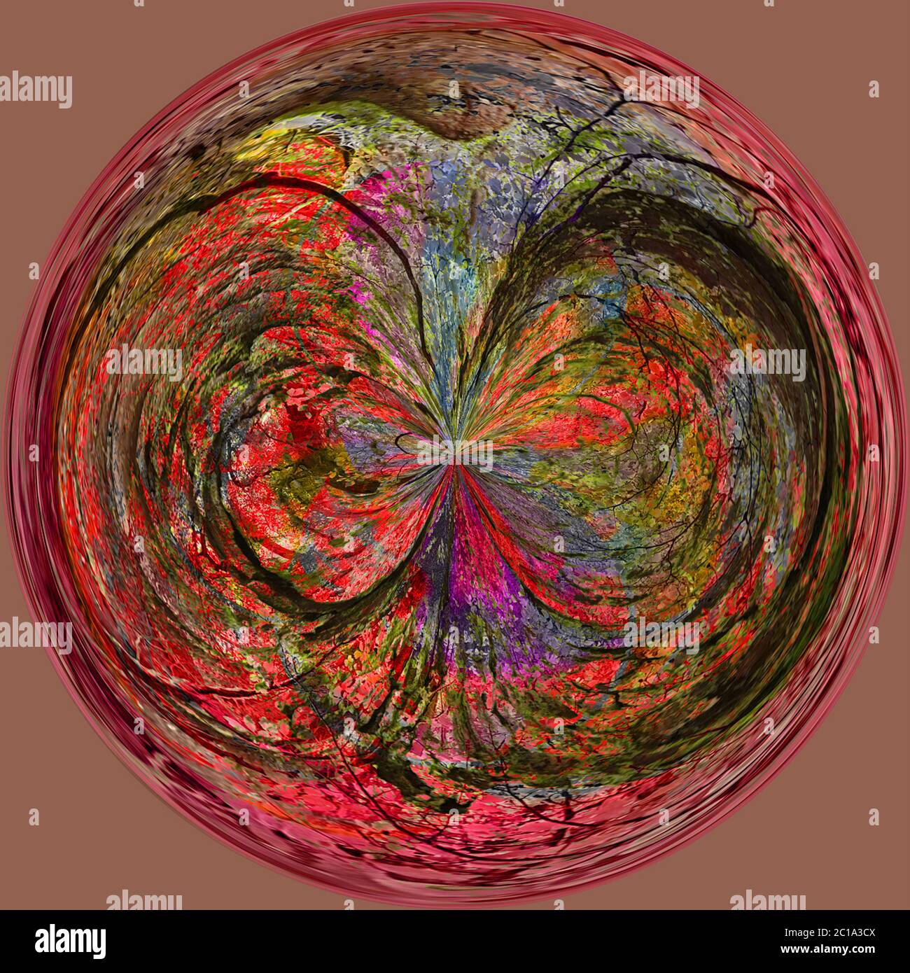 Muti-coloured orb on colour background Stock Photo - Alamy