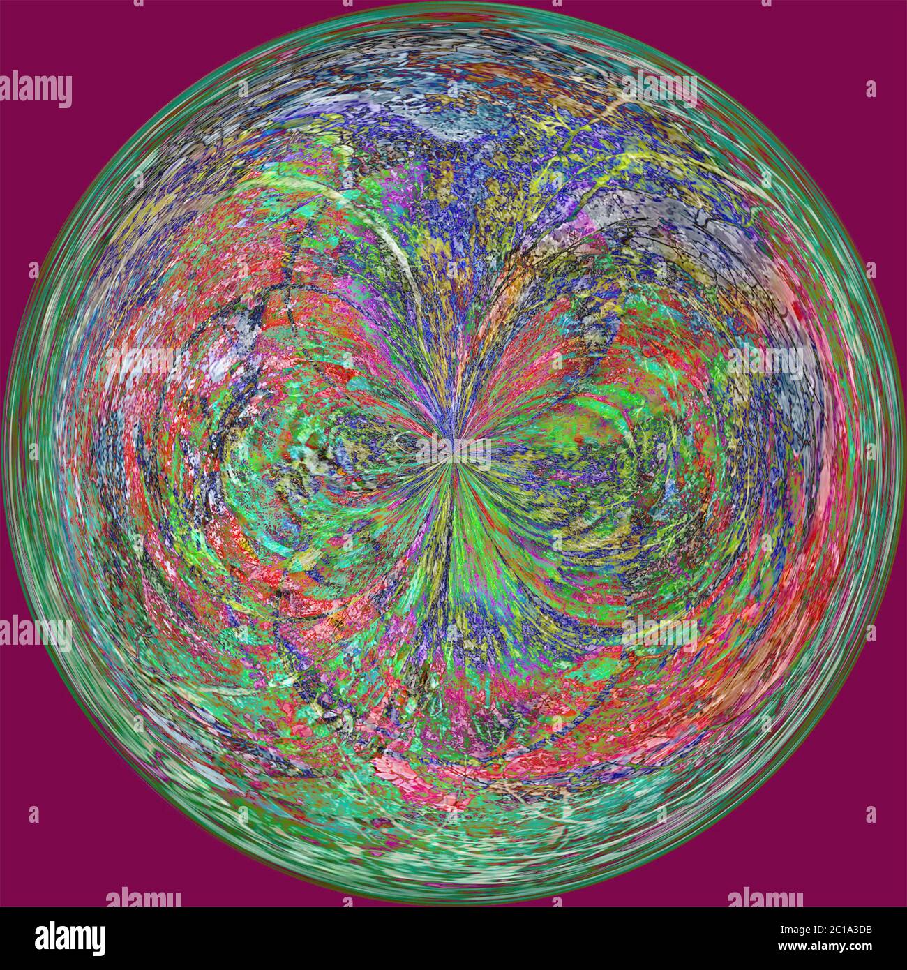 Muti-coloured orb on colour background Stock Photo - Alamy