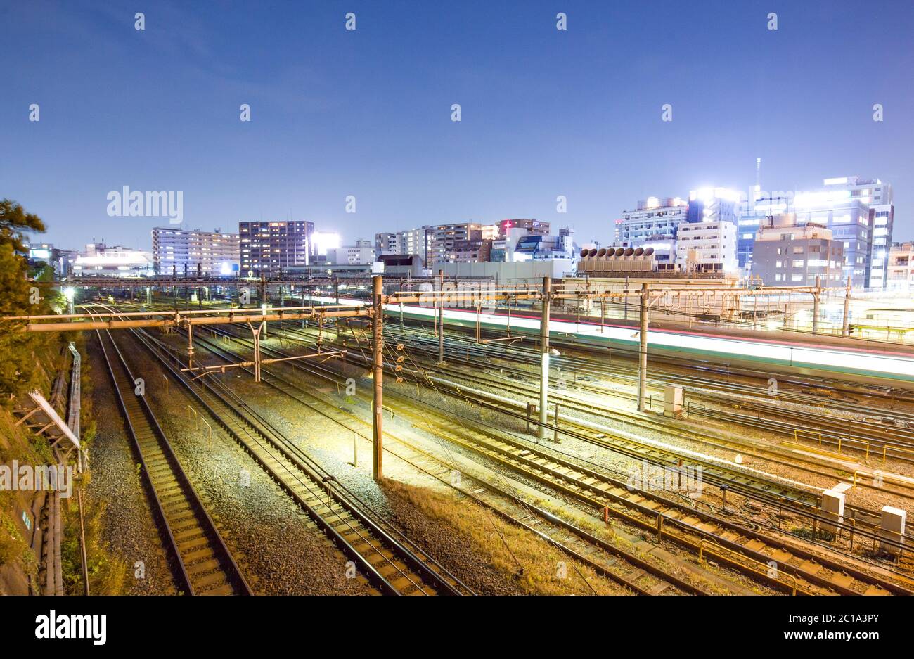 aerial view of railway station Stock Photo - Alamy