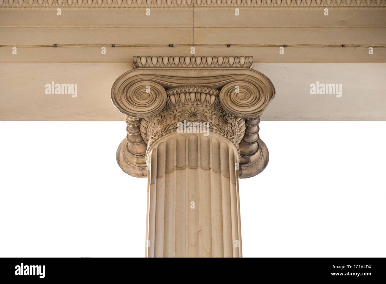 Close-up shot of a line of Greek-style columns Stock Photo - Alamy
