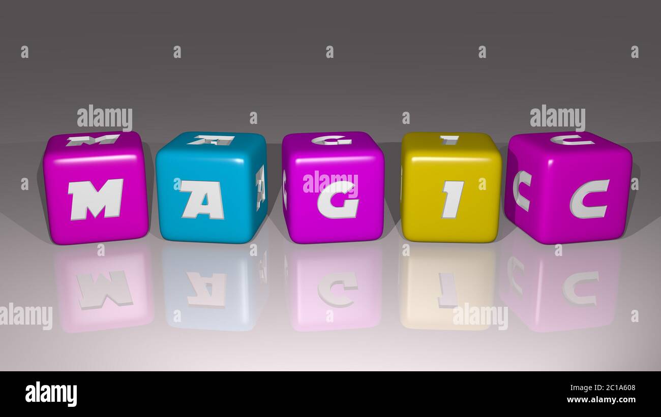 Magic combined by dice letters and color crossing for the related ...