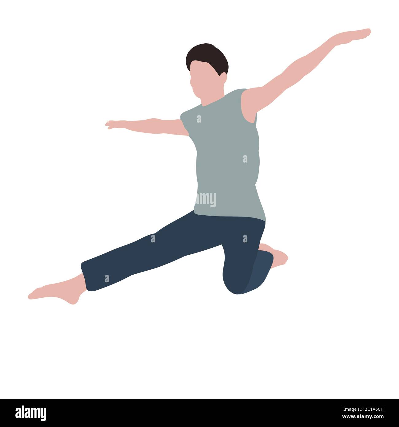 vector, on a white background, without face, in a flat style, man, guy ...