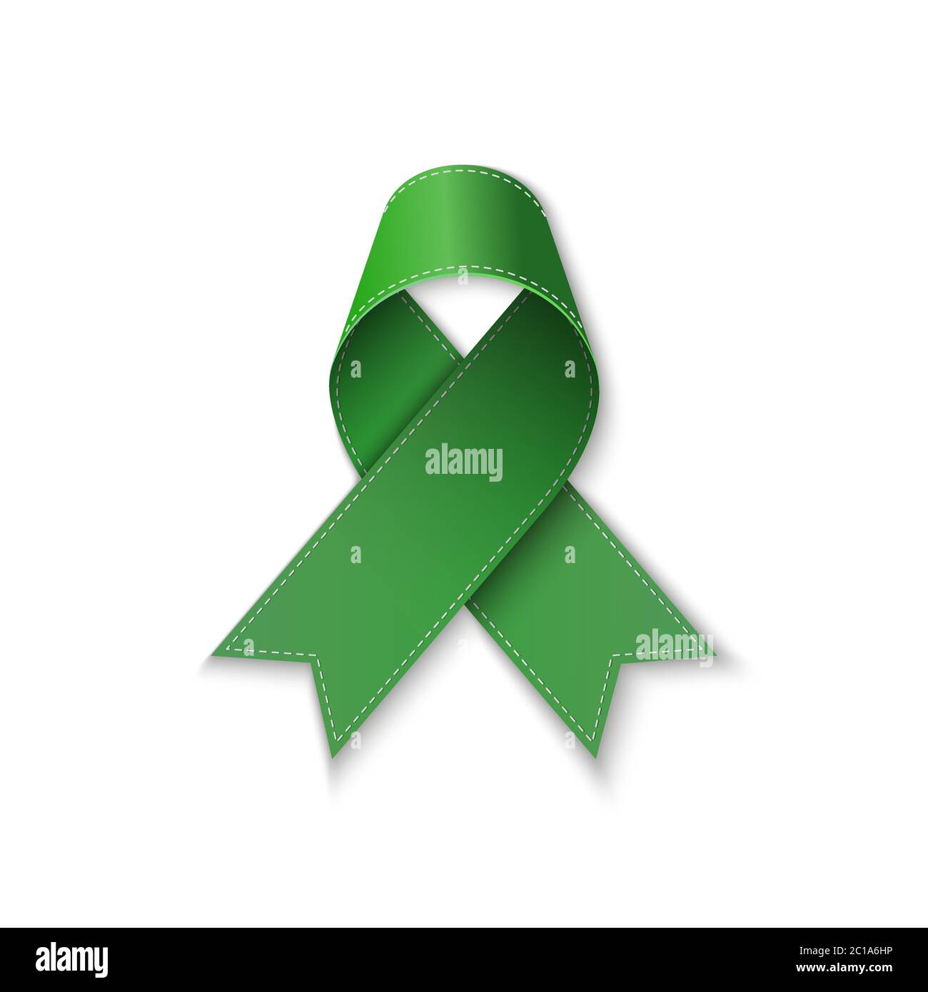 Gallbladder and Bile Duct Cancer Awareness Month. Realistic Kelly Green ...