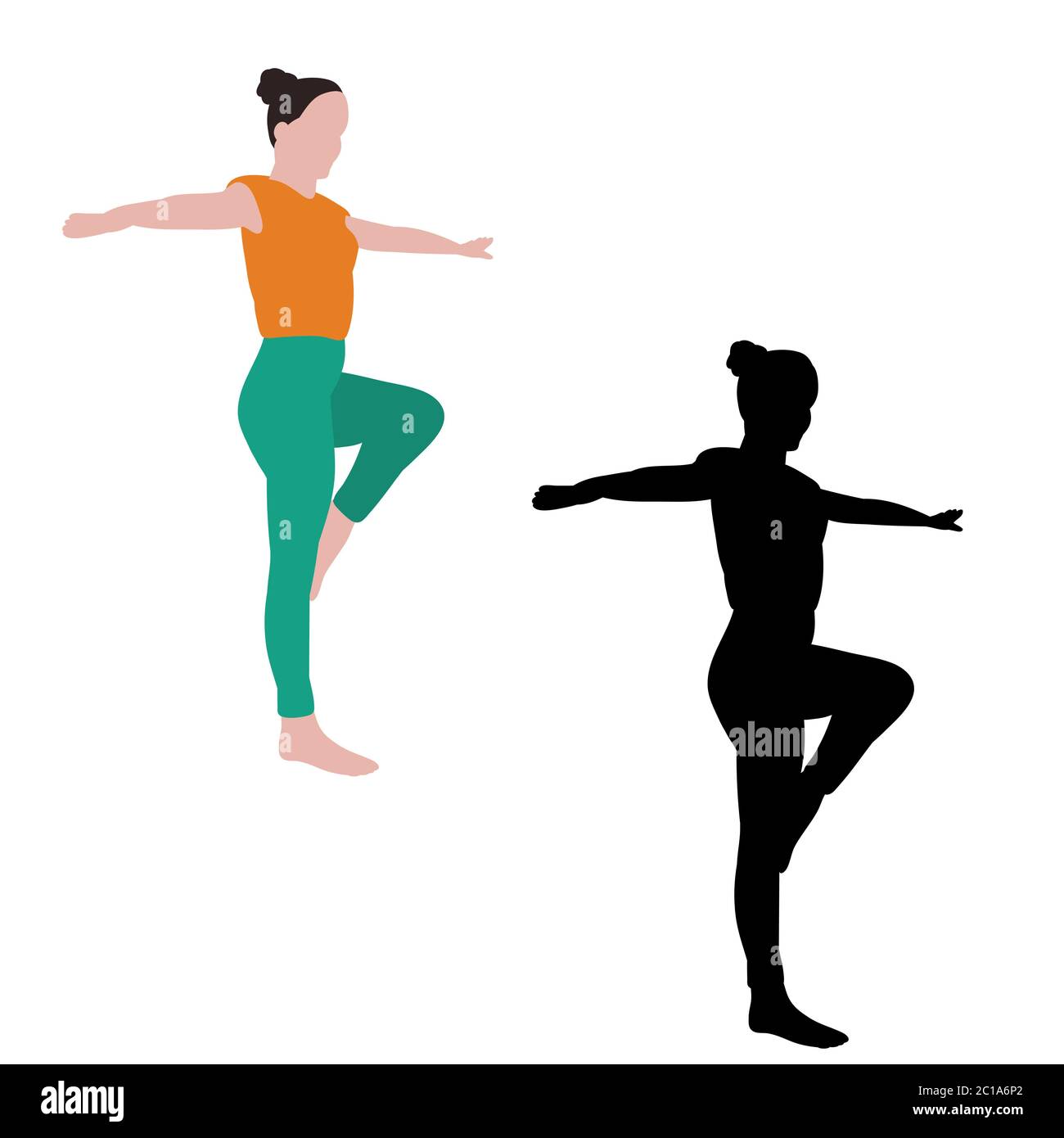 vector, white background, dancing girl Stock Vector Image & Art - Alamy