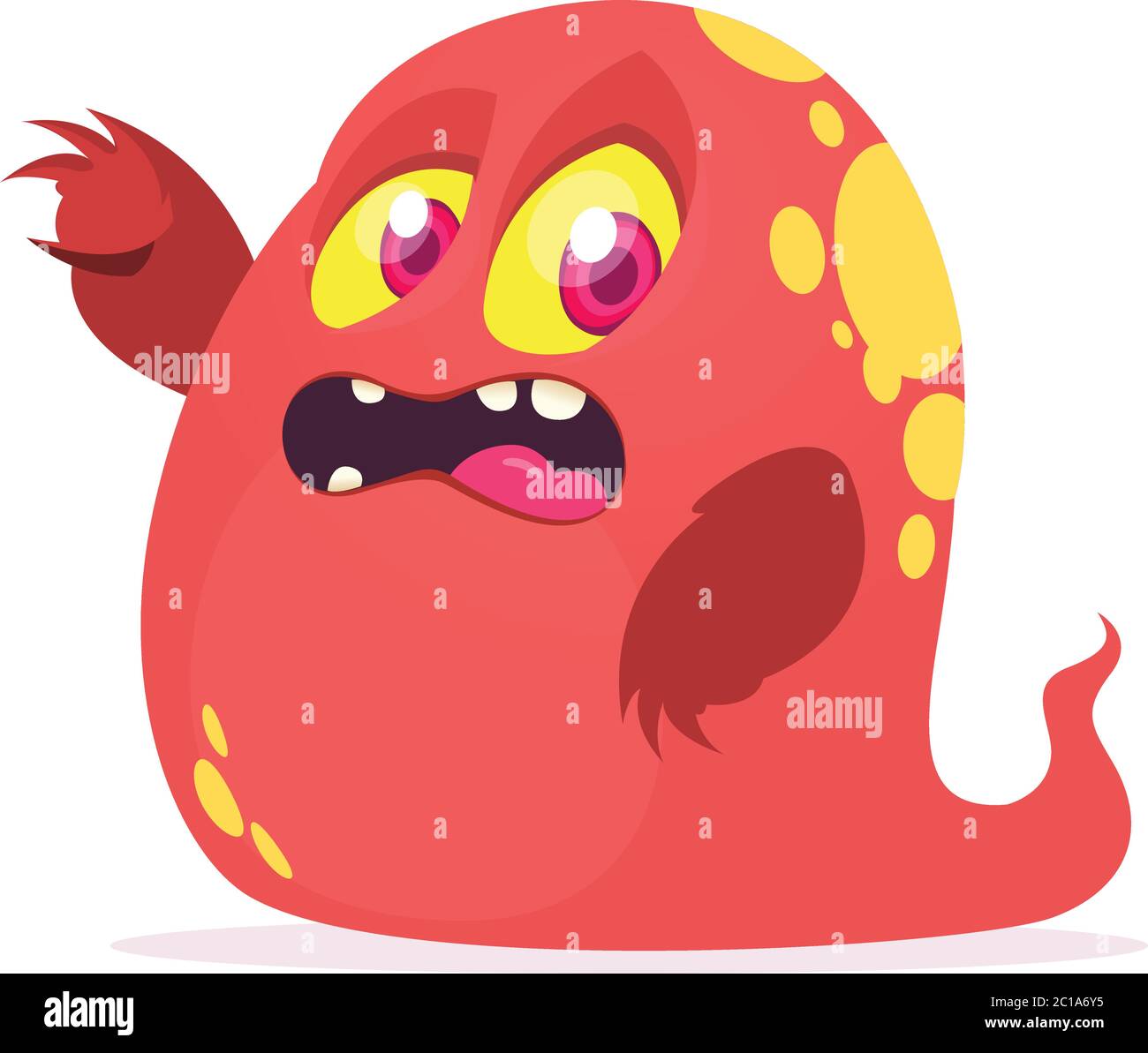 Fat and slimy cartoon monster. Vector illustration Stock Vector Image ...