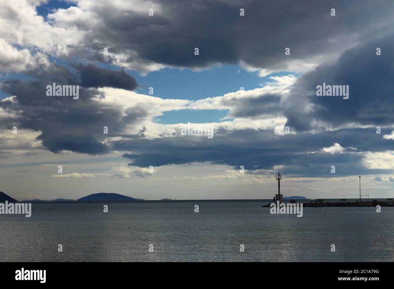 Cloudy sky over the sea Stock Photo - Alamy