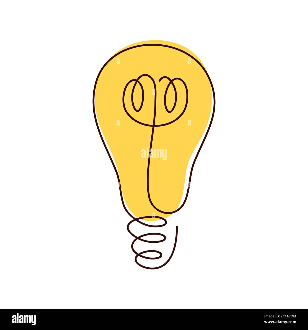 Light bulb continuous line vector illustration with editable stroke ...