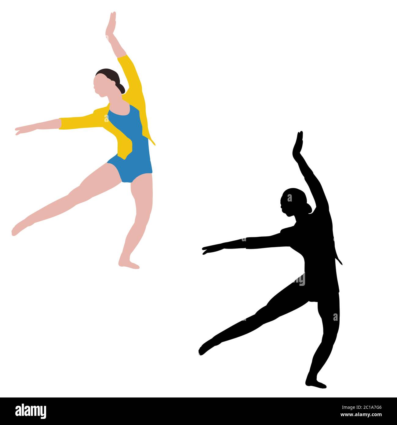 vector, white background, dancing girl Stock Vector Image & Art - Alamy