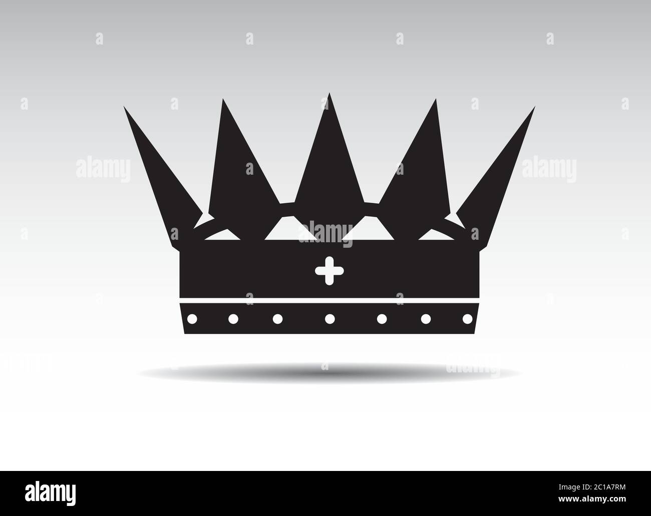 Shape of golden vector king crown and icon. Vector Illustration Stock ...