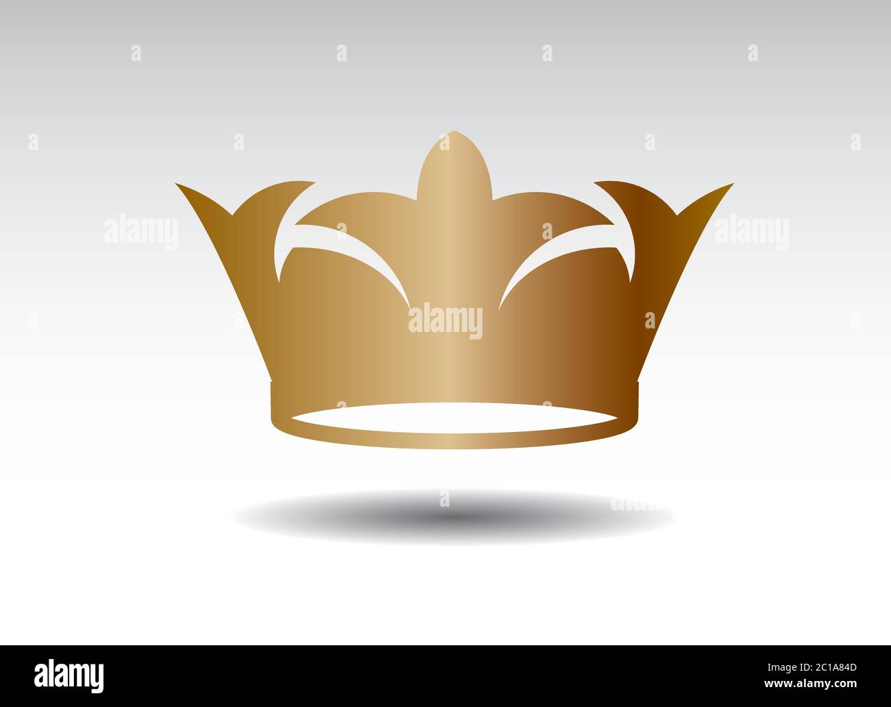 Shape of golden vector king crown and icon. Vector Illustration Stock ...