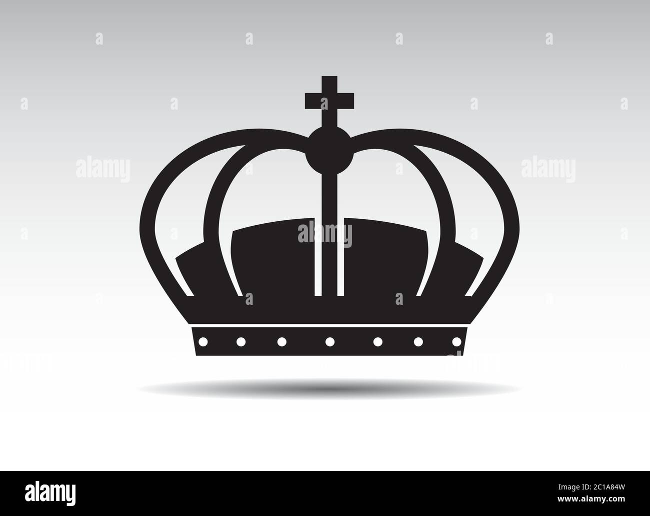 Shape of golden vector king crown and icon. Vector Illustration Stock ...