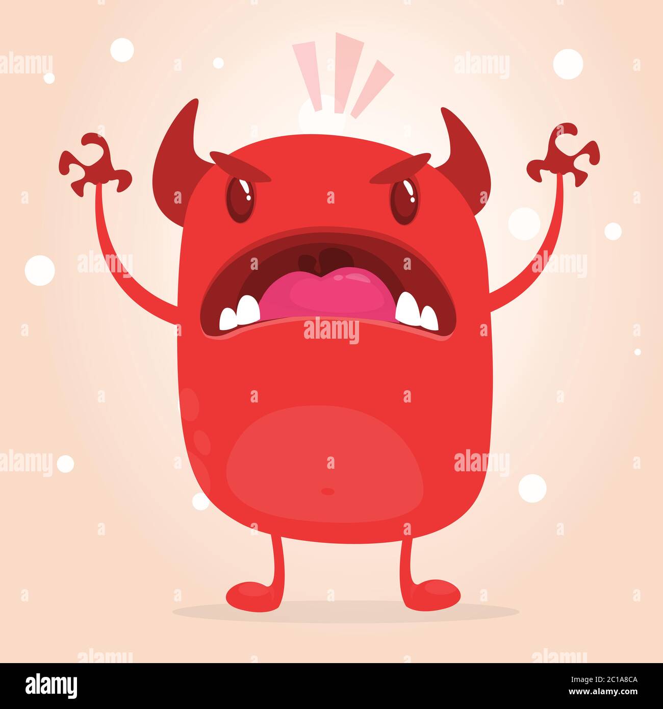 Hairy red monster cartoon hi-res stock photography and images - Alamy