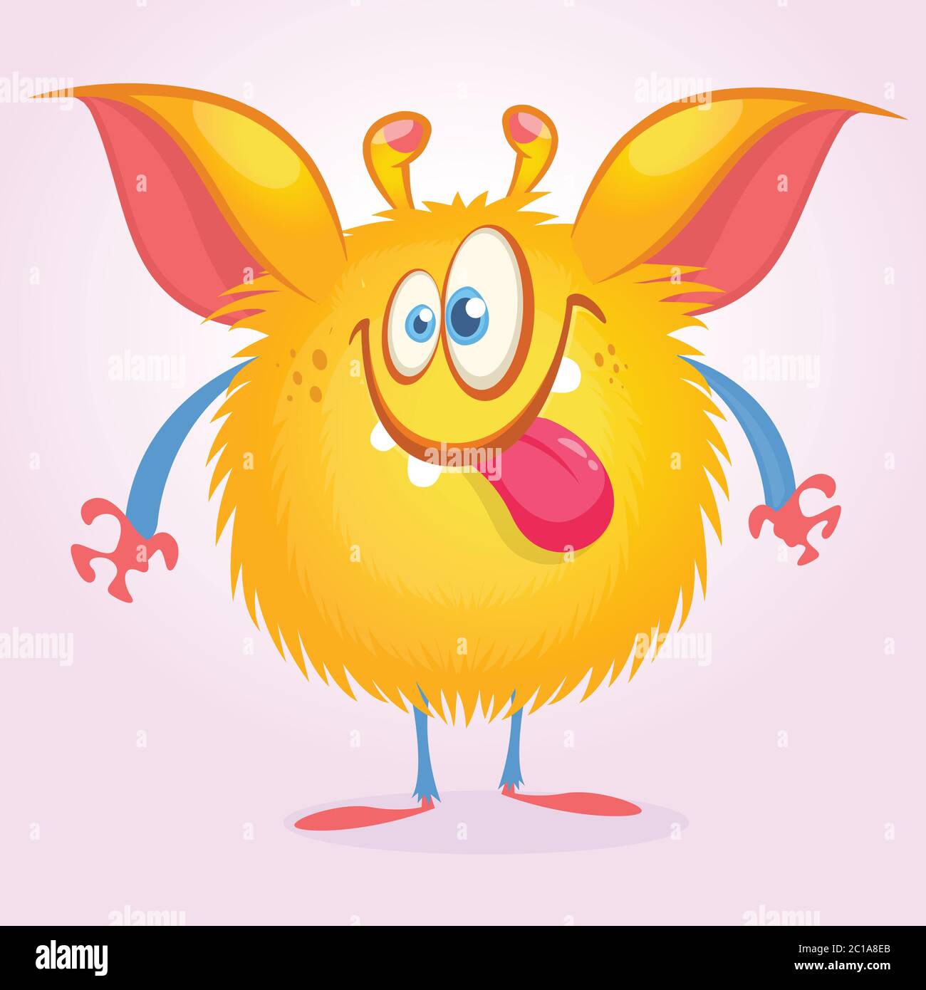 Cute Orange Monster Clipart