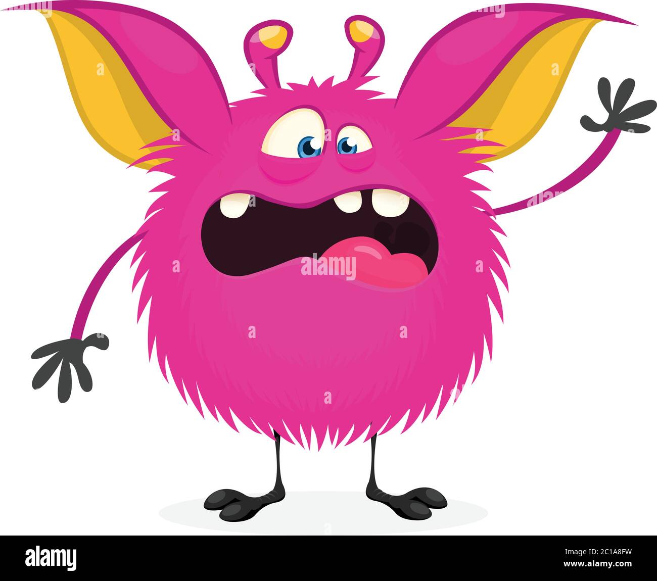 Pink Cartoon Monster