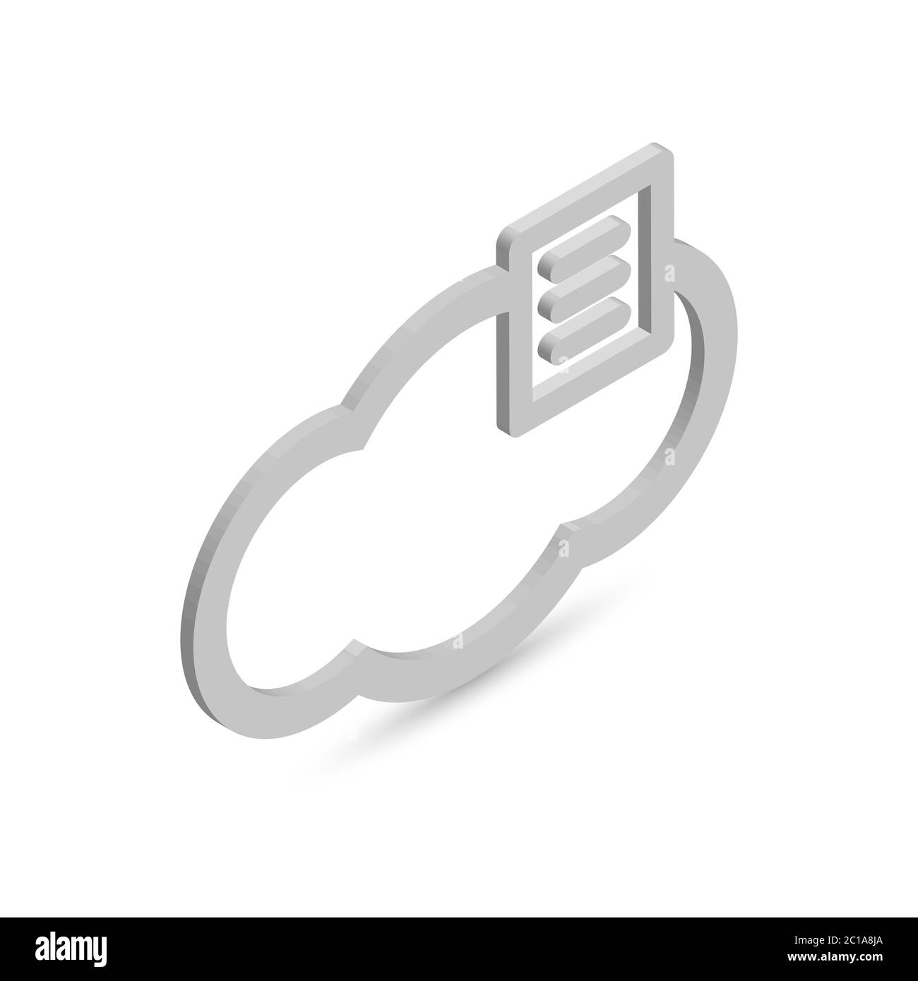 Isometric data cloud icon with the shadow Stock Vector Image & Art - Alamy