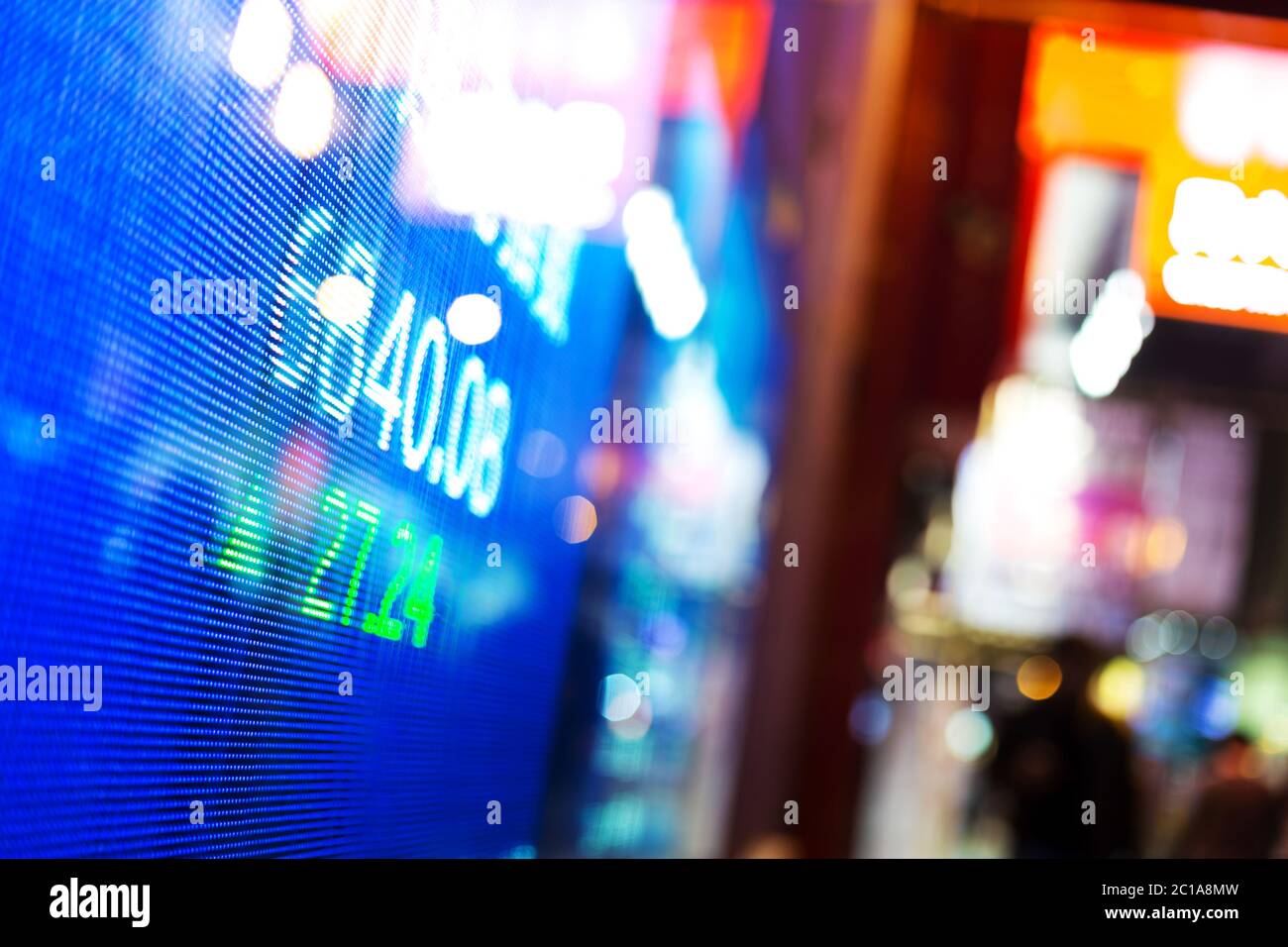 data of stock market on digital screen Stock Photo - Alamy