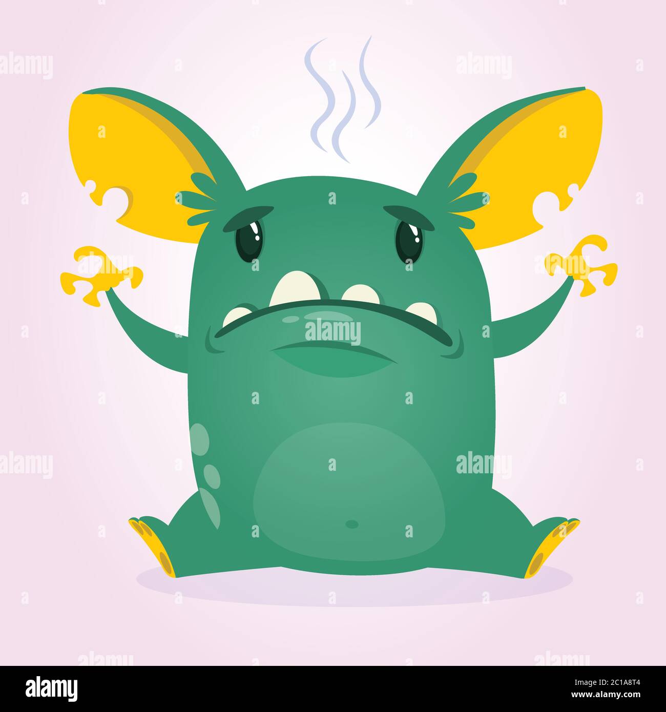 Angry cartoon troll monster. Big collection of cute monsters for ...