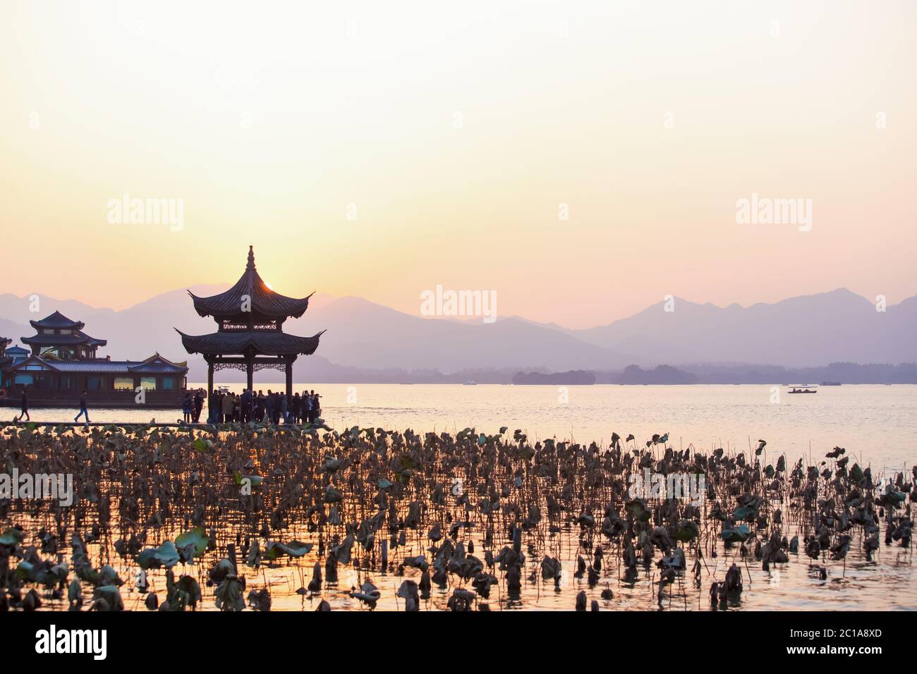 old style architecture on lake Stock Photo - Alamy
